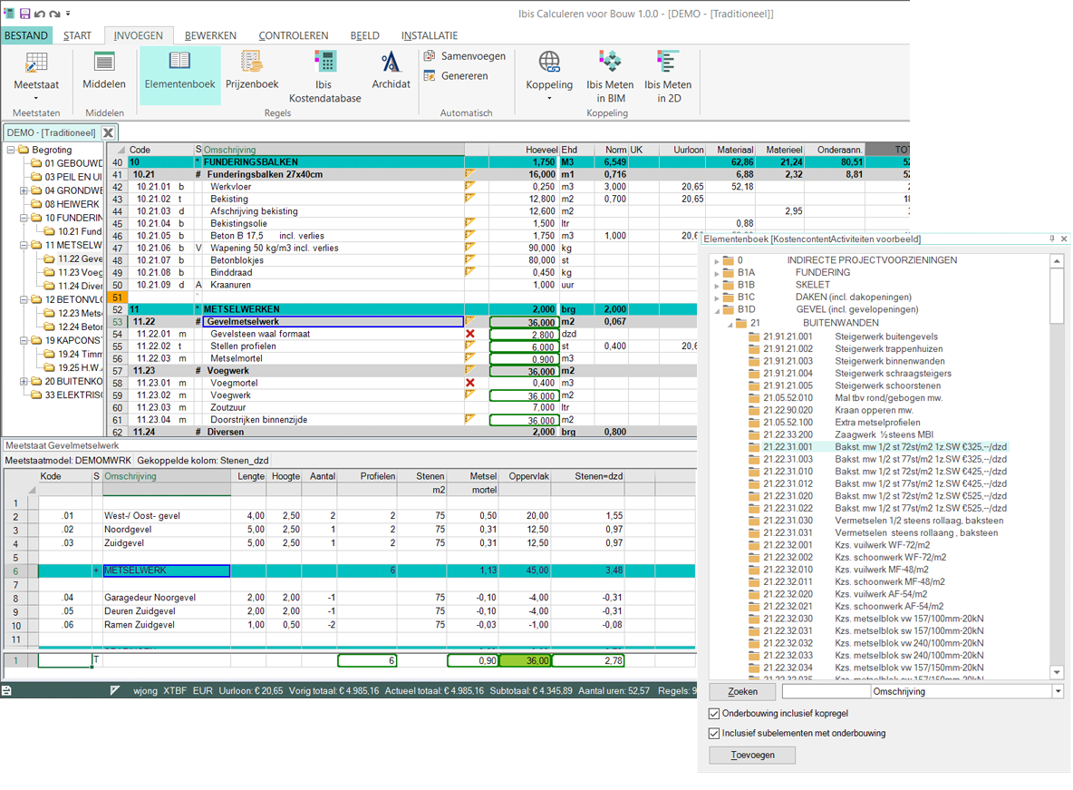 Calculatie Programma Bouw - Brink Software